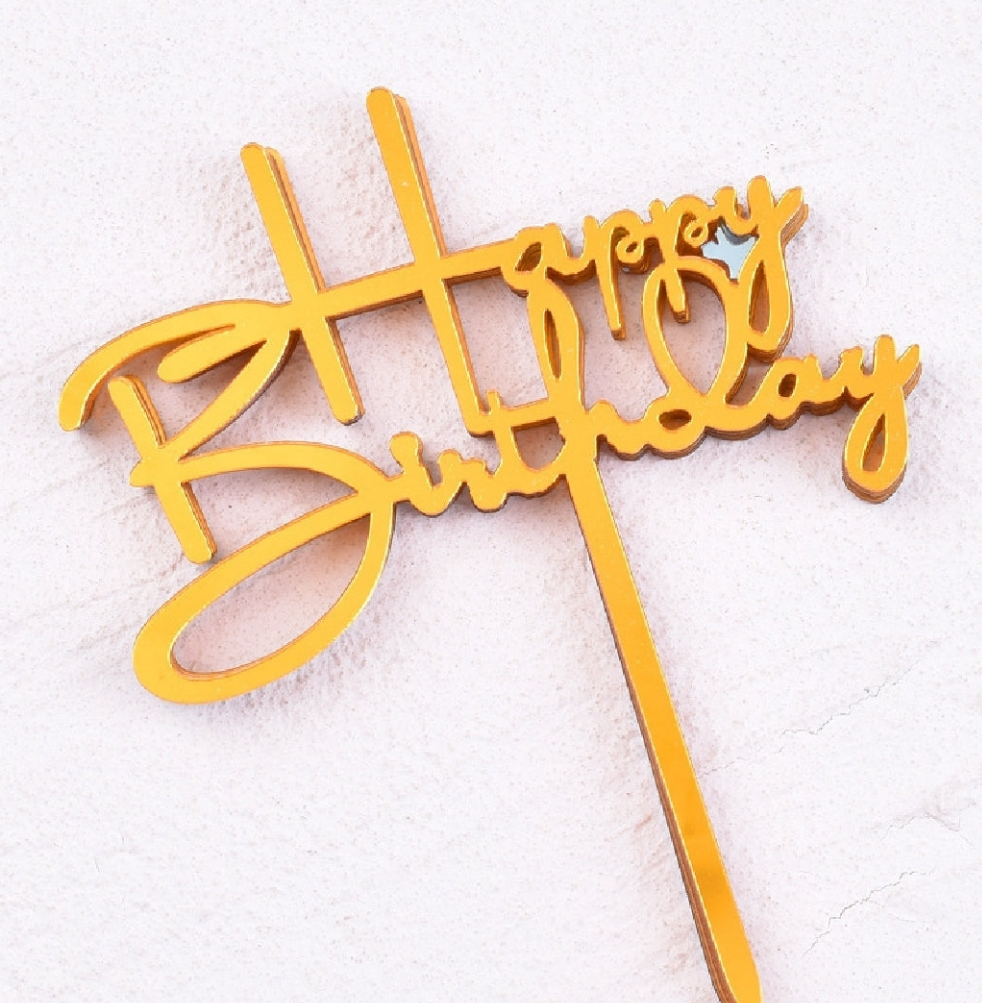 Mini Acrylic Cake Topper- GOLD – Artsy Cake Supplies