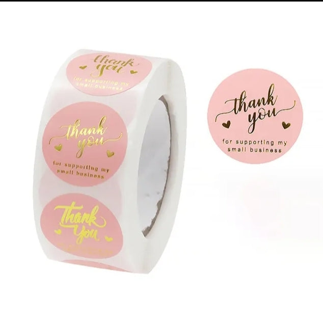 1" Thank You Stickers (100) – Artsy Cake Supplies